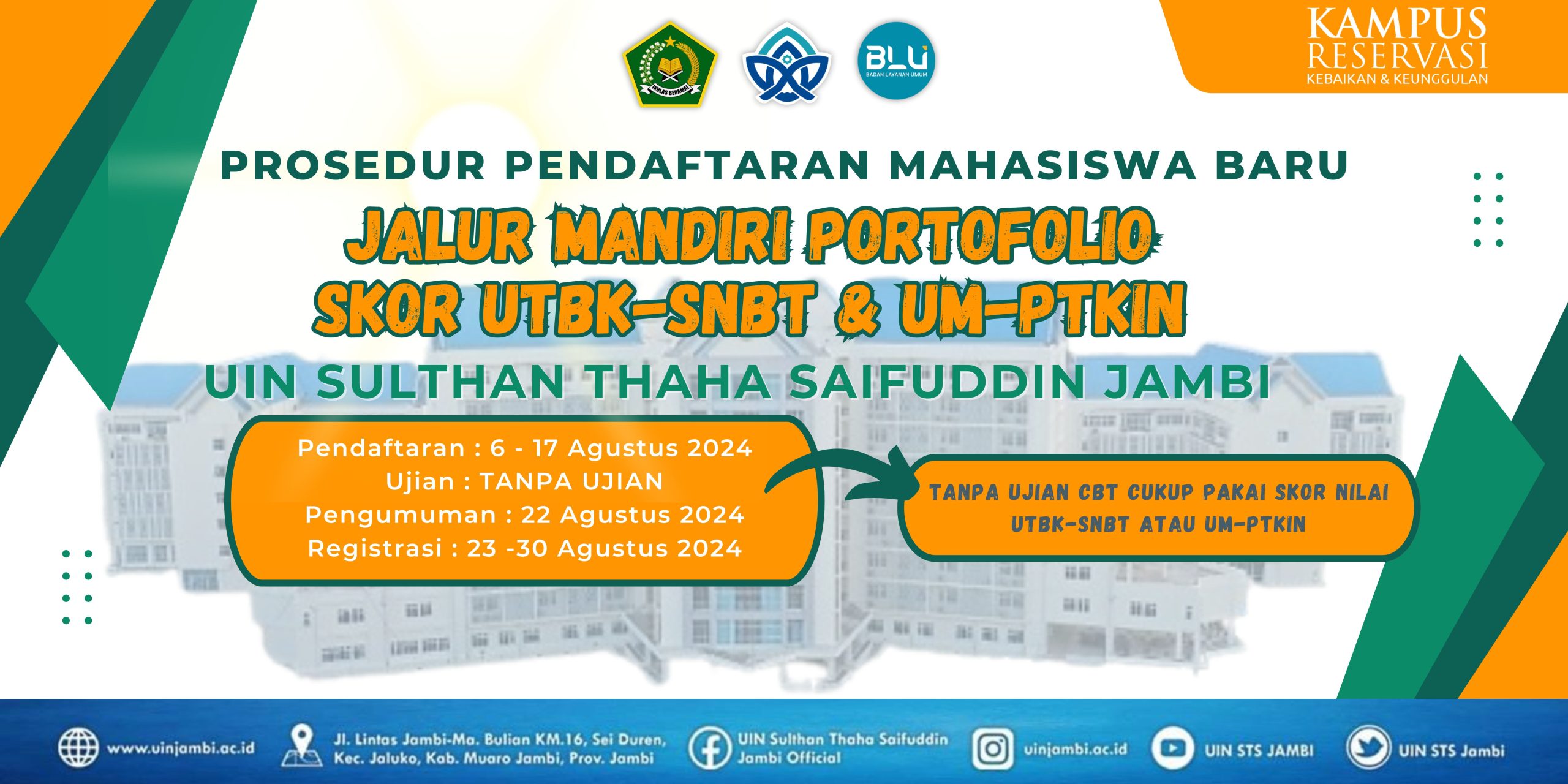 Prosedur Pendaftaran Mahasiswa Baru Jalur Mandiri Portofolio Skor Utbk-snbt Dan Um-ptkin Tahun ...